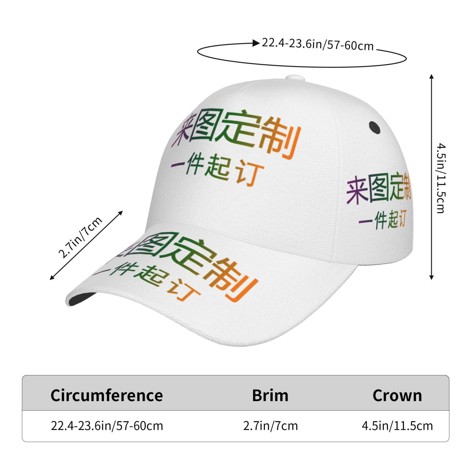 Custom All Over Print Baseball Cap No Minimums 5 Panel Personalised ...