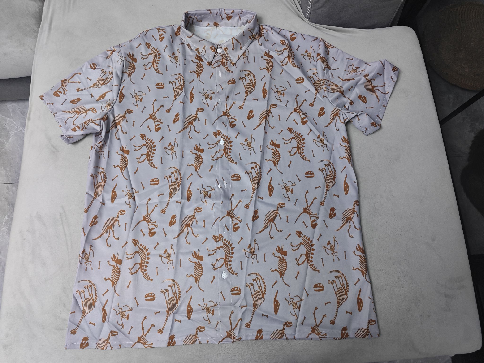 Custom Men's Button Up Shirt Casual Short Sleeve All Over Print Logo No ...