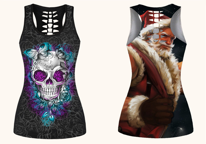 Custom Tank Top All-Over Printing Personalized Slit Weave Cheap