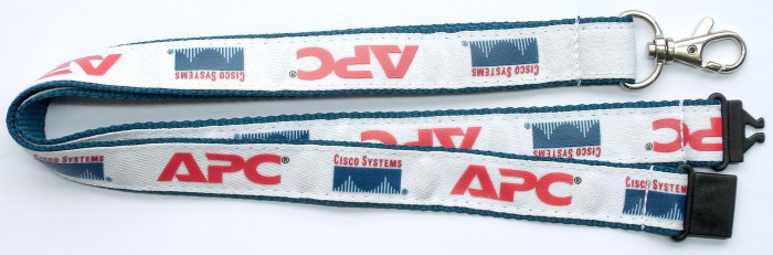 Custom 2 Layer Satin Lanyards, Safety Breakaway - Wholesale