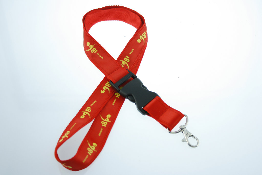 Custom Printed Satin Lanyards, Detachable Quick Release Buckle