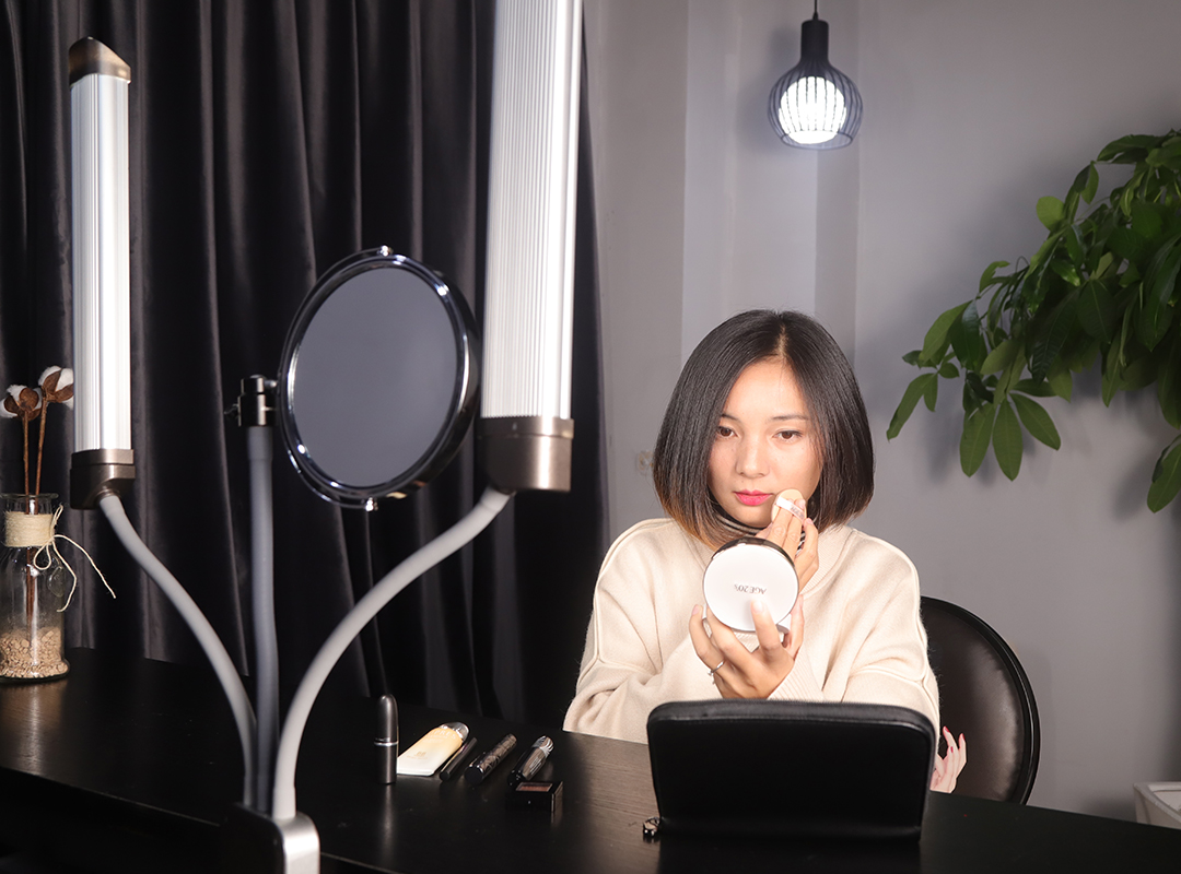 Two Arms Selfie Light with Stand for Makeup, Phone or Mirror