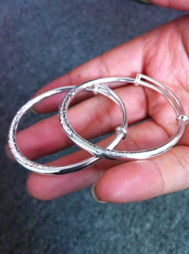 Childrens Fine Silver Bangles, Real 999 Kids Silver Bangles